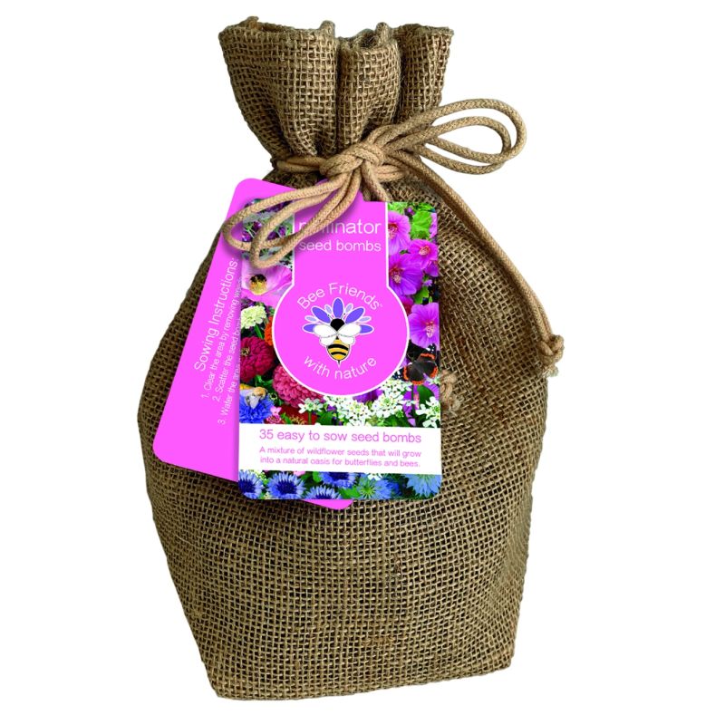 Wildlife Seed Bombs in Jute Bag - Perfect Gift!