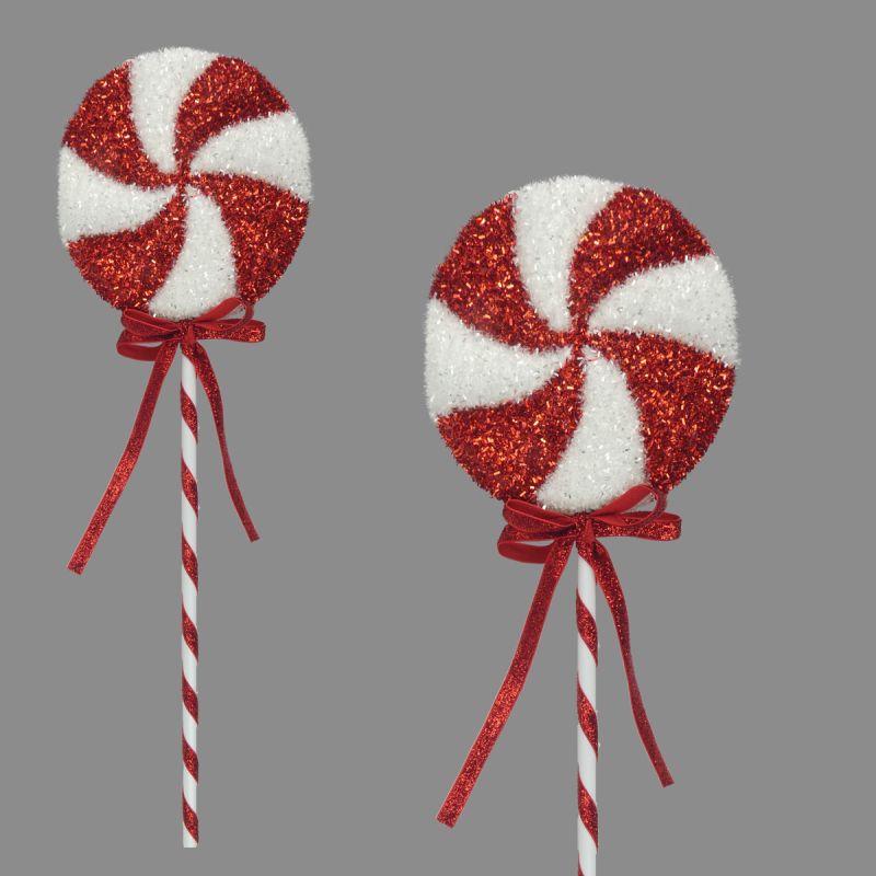 Tinsel Swirl Lolly - Christmas Tree Decoration