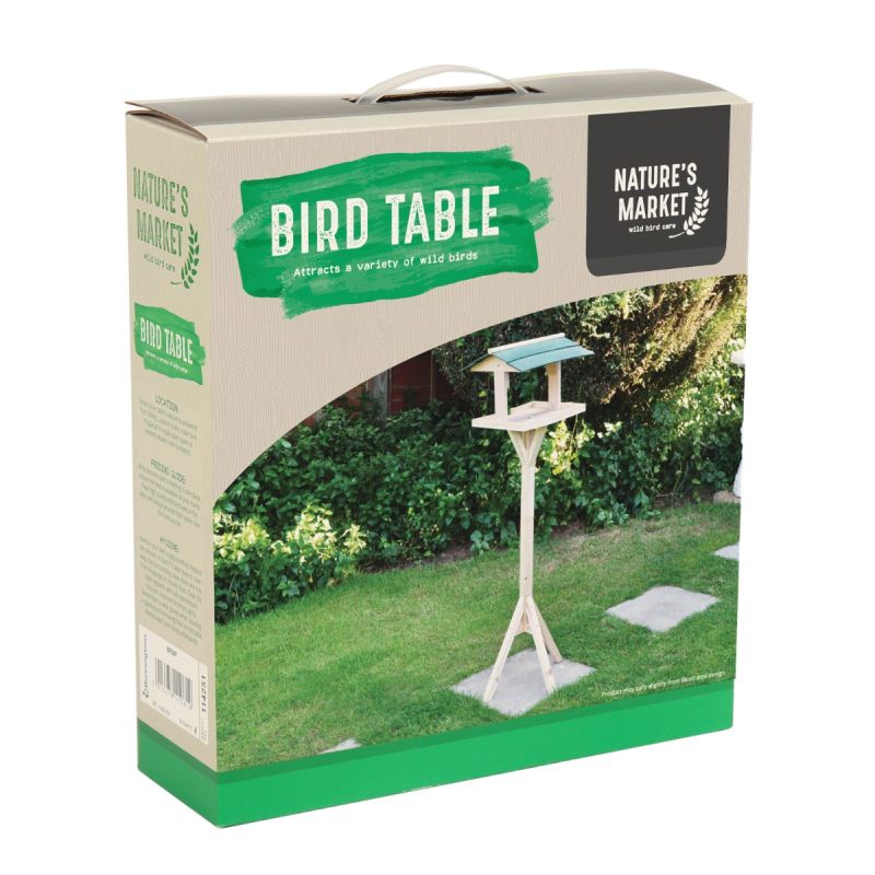 Traditional Wooden Bird Table