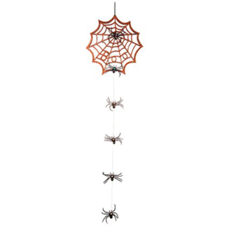 Halloween Decor - Light Up Spider Web - Gold
