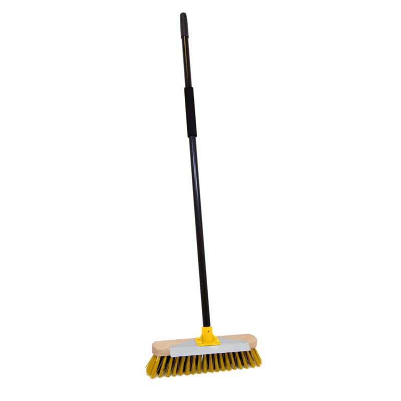 The Bulldozer! Heavy Duty Utility Broom complete with Scraper & Handle