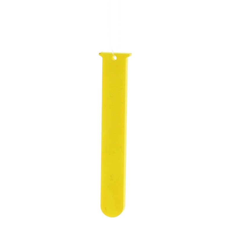 Yellow Laser Cut Acrylic Beaker - Christmas Tree Decoration