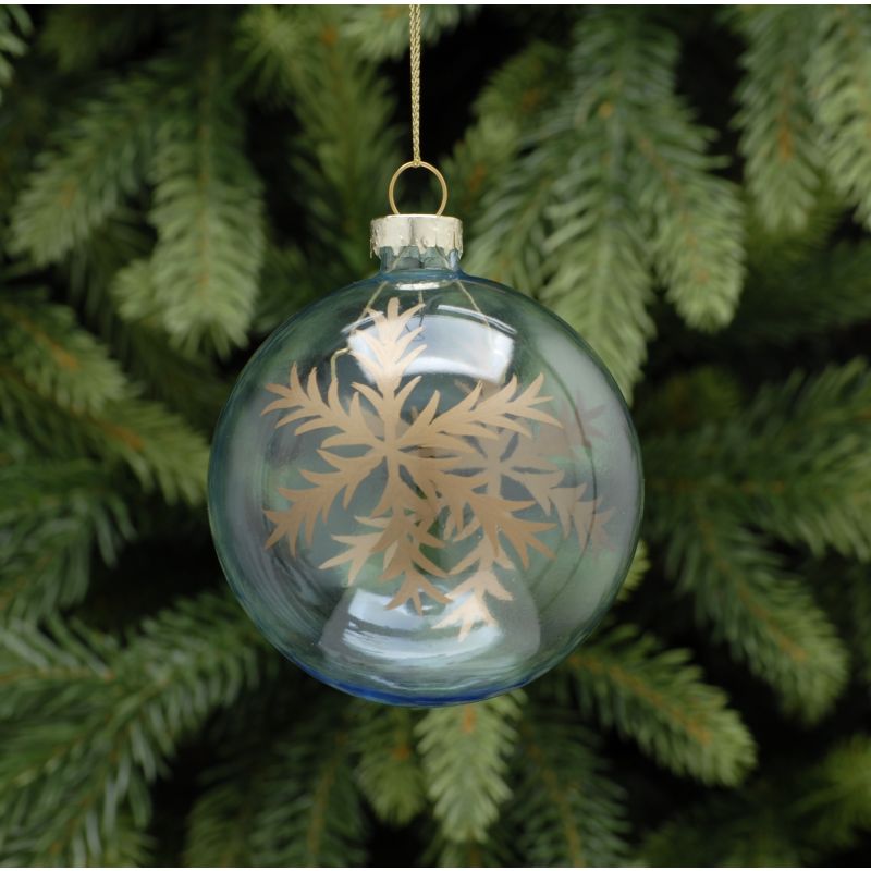 Snowflake Detail Bauble - Christmas Tree Decoration