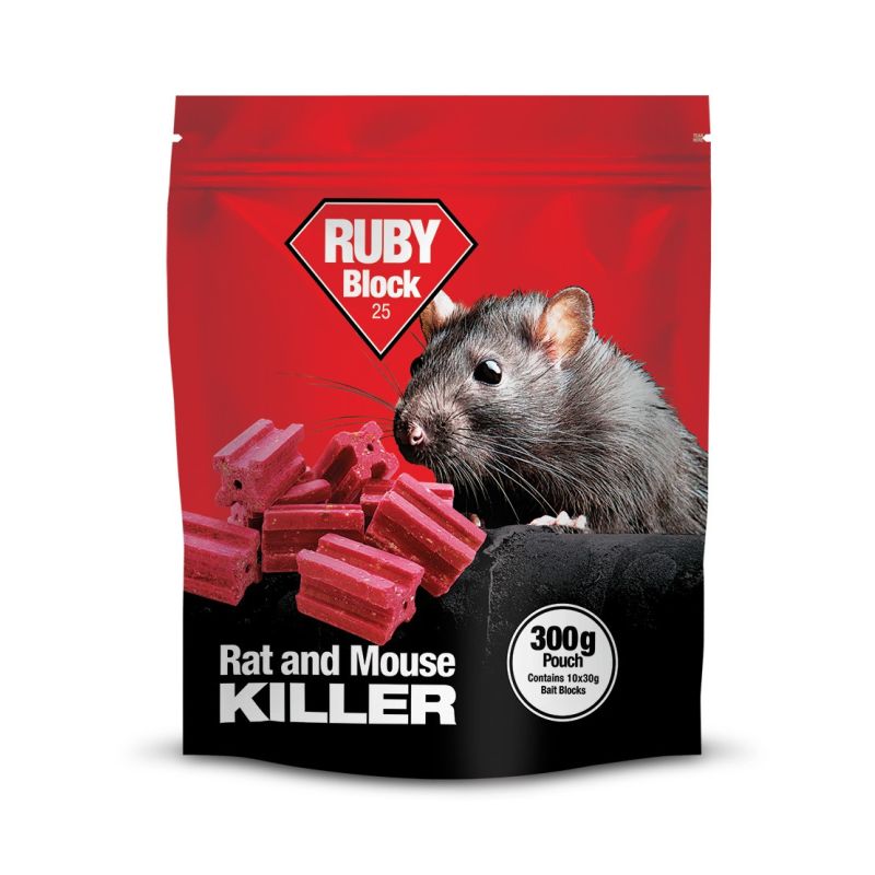Ruby Block 25 – Effective Rodent Control Blocks - 300g