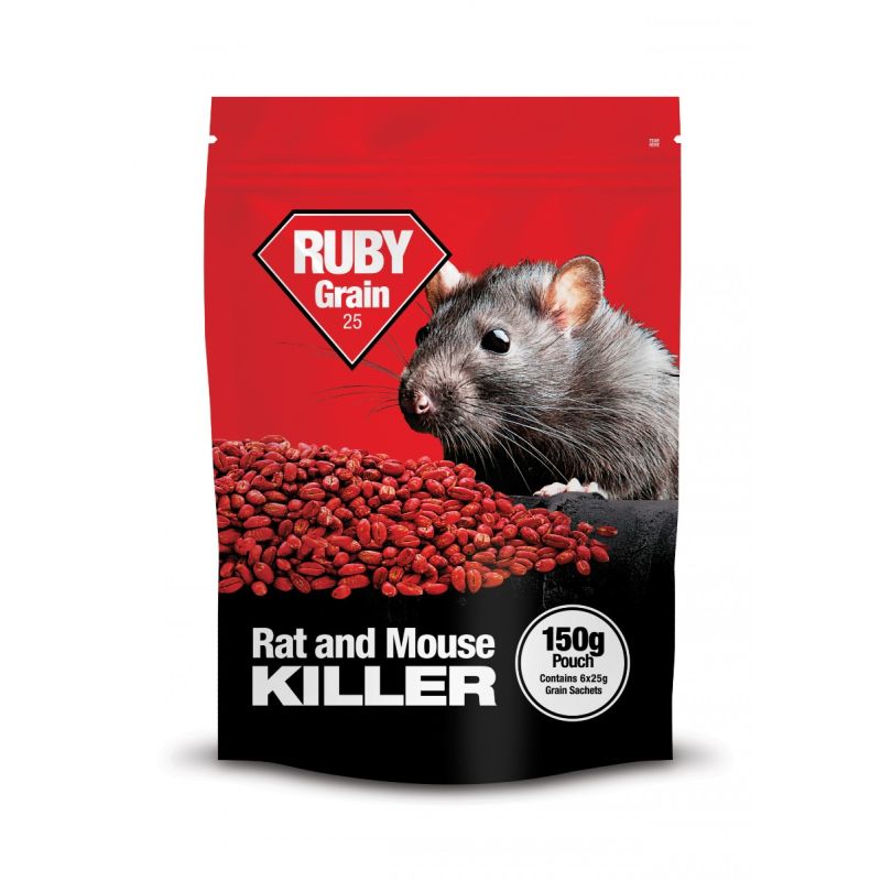 Ruby Grain 25 – Effective Rodent Control Bait - 150g