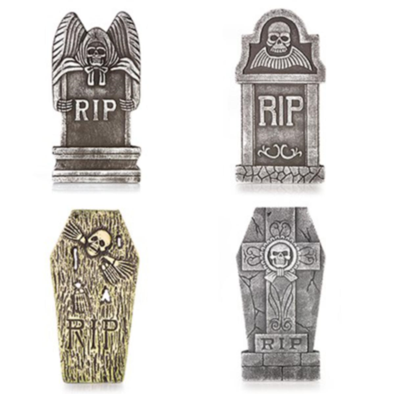 Halloween Decor - Pack of 4 Tombstones