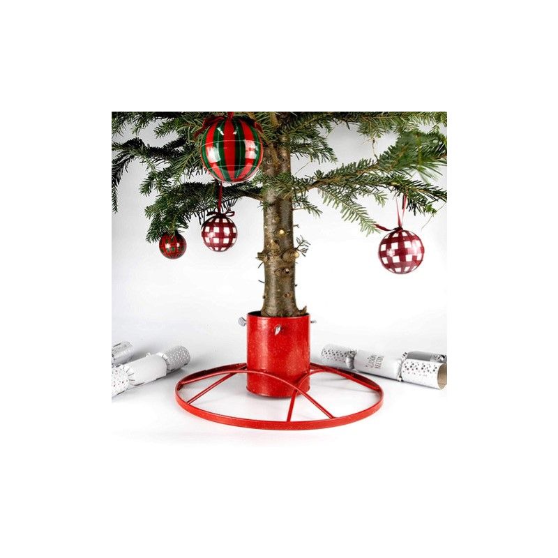 Contemporary Christmas Tree Stand in RED - for trees up to 8ft tall