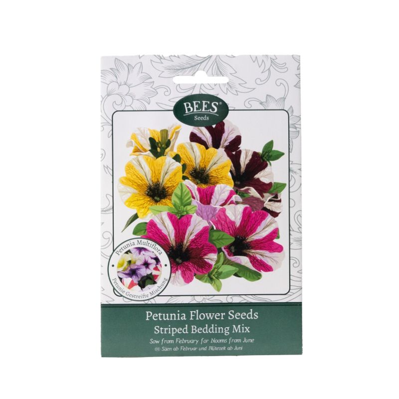 Striped Bedding Mix - Petunia Flower Seed Packet
