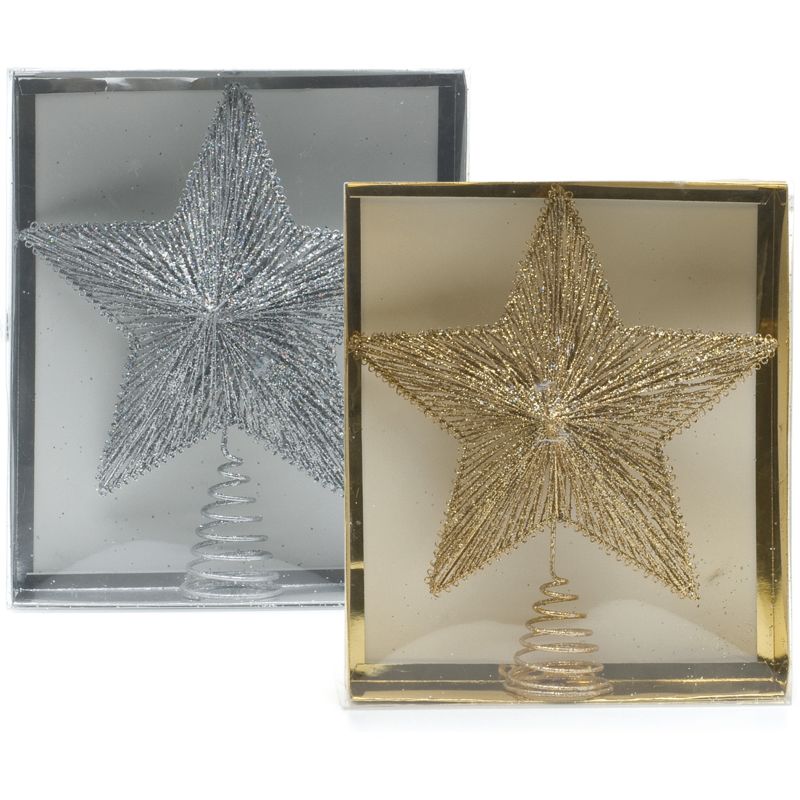 Silver Glitter Star - Christmas Tree Topper