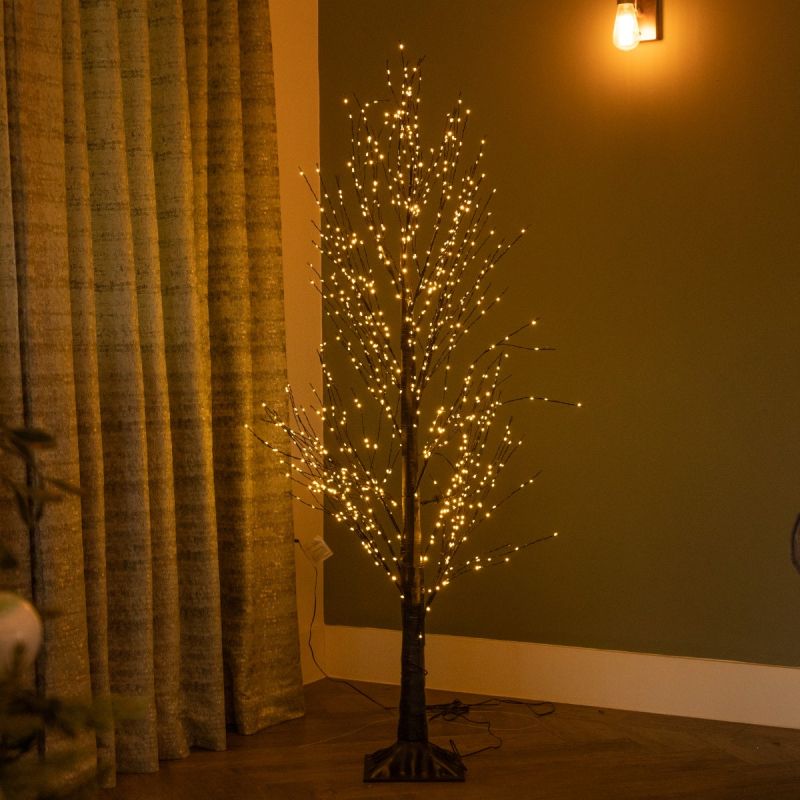 Microdot Black Tree - Christmas Tree - 900 LED Warm White