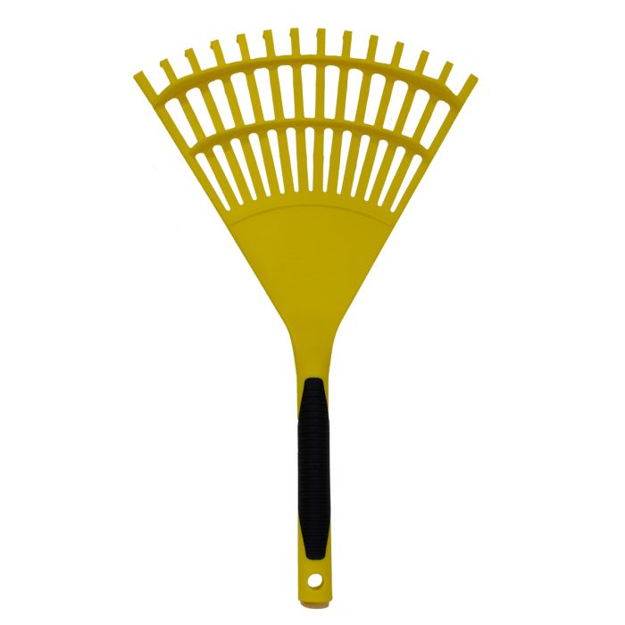 The Bulldozer! Heavy Duty Lawn & Leaf Garden Rake complete with Handle