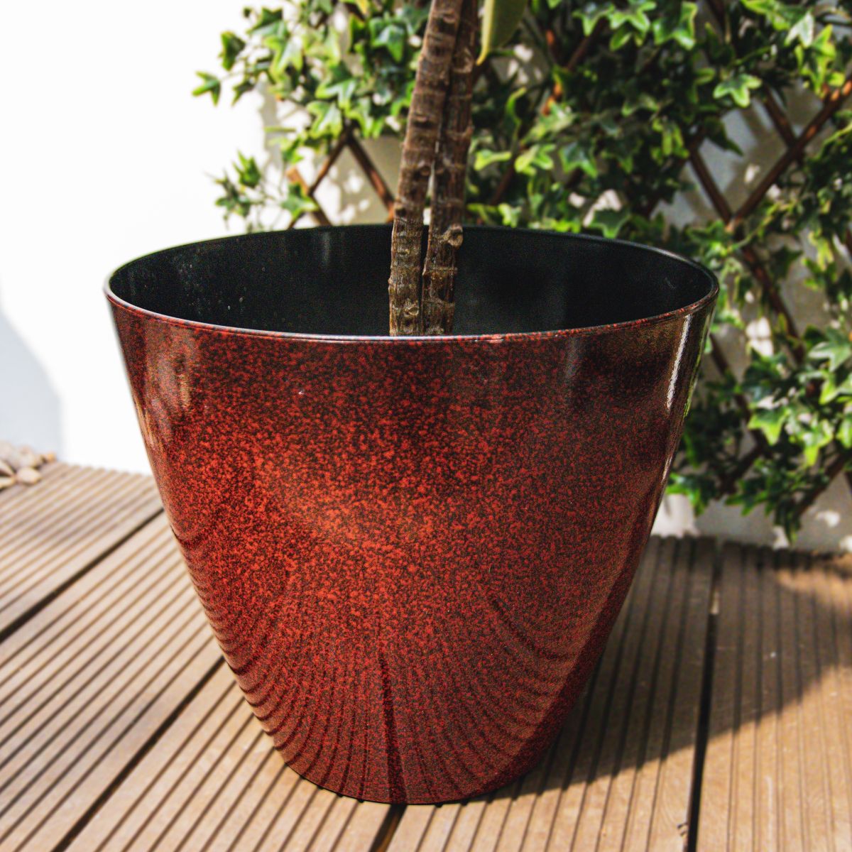 Red Large Outdoor Planters Enclave Round 550 (Dia. 55cm) And 650 (Dia.