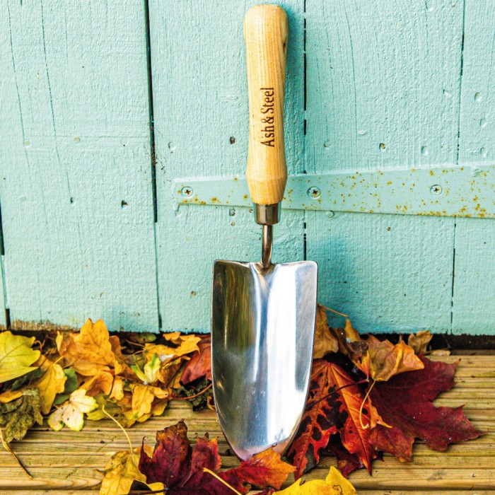 Ash & Steel: Heavy Duty Stainless Steel Garden Hand Trowel with Ash Handle