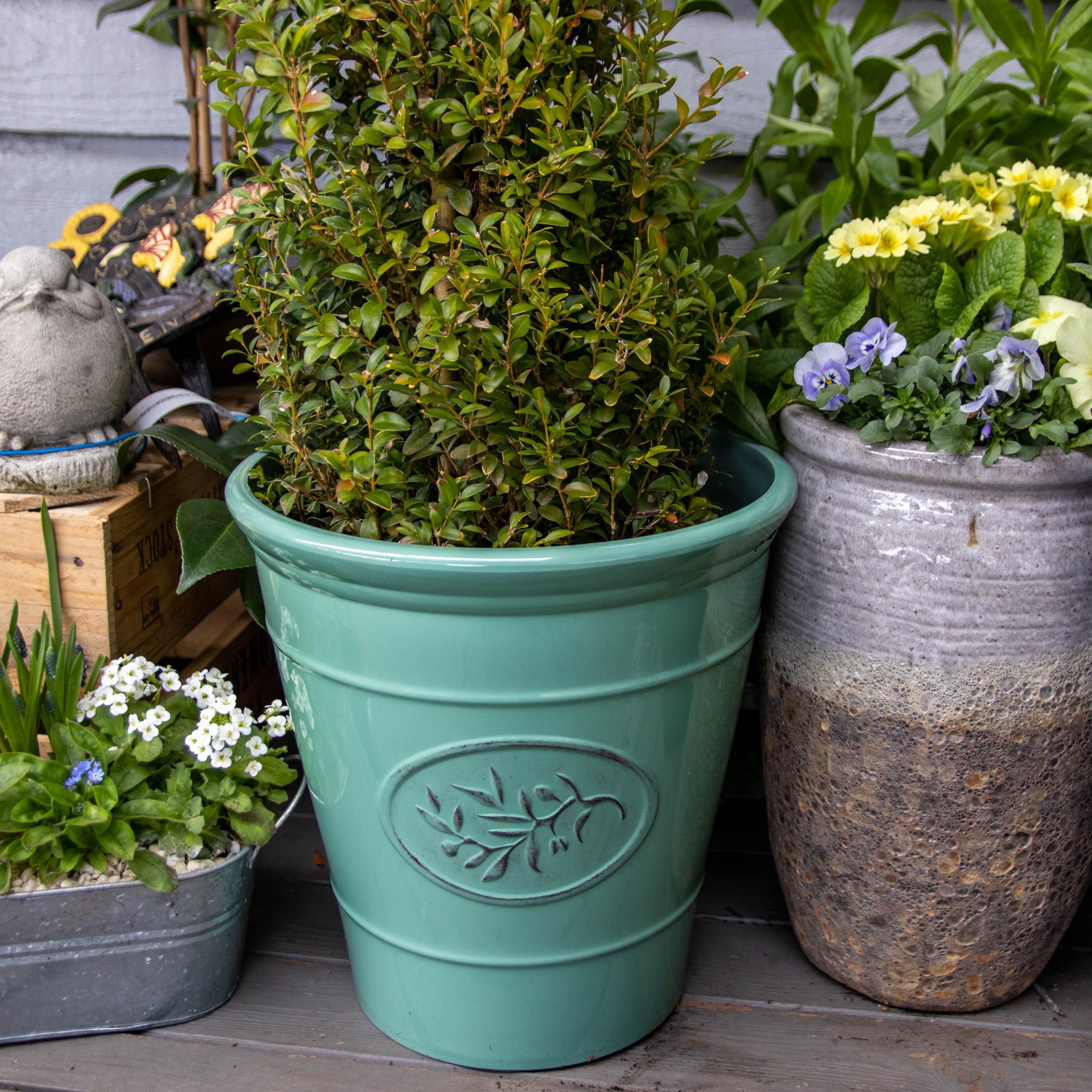 Green Olive Planter - Large (30cm)