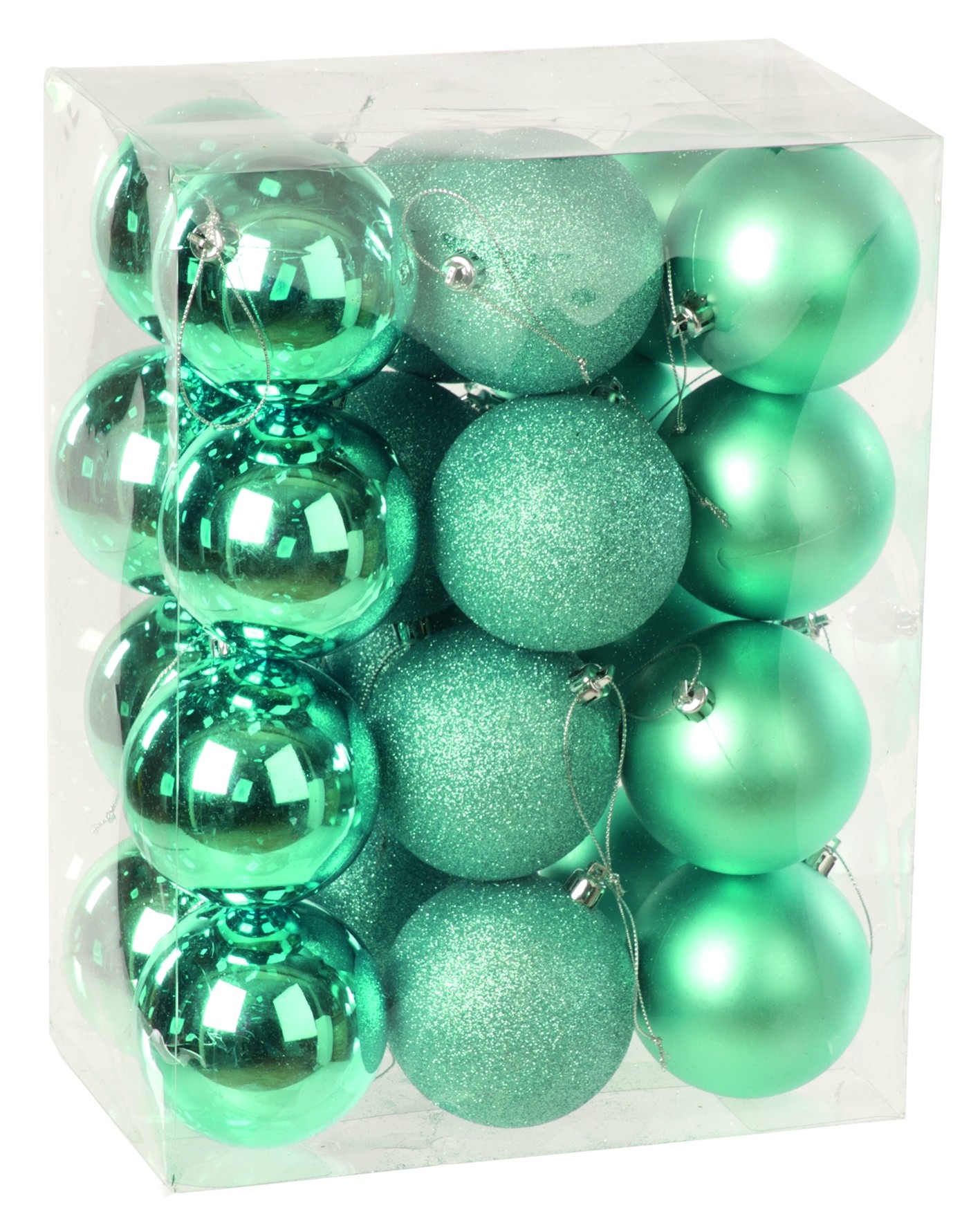 Christmas Tree Decorations - Blue bauble selection - Pack of 24