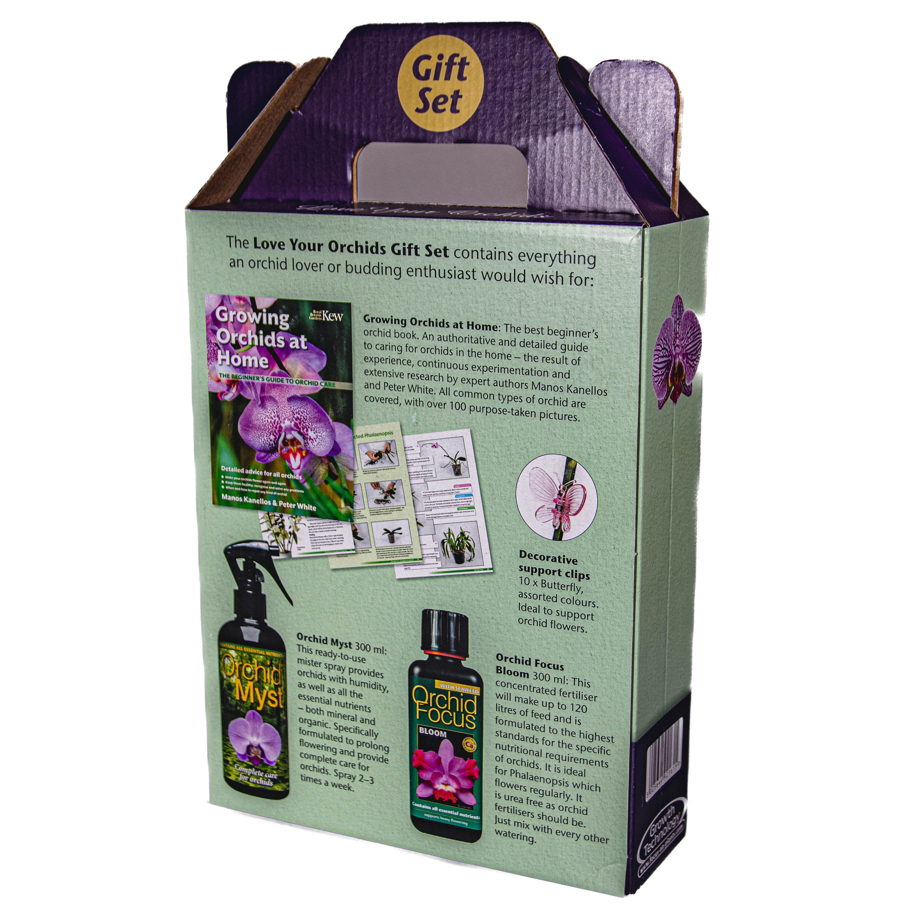 Love Your Orchid Gift Set - Orchid Book, Fertiliser & Plant Myst