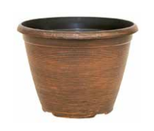 Pack Of Four - Warm Copper Helix Planter (25cm)