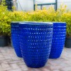 Large Vertical Wave Planter in Blue