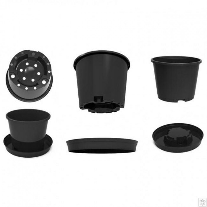 Twist 'N' Lock Grow Pot - Large 15 litre Container Pot with Saucer ...