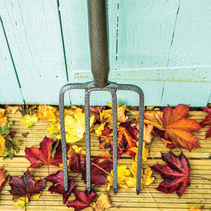 Green & Grey Carbon Steel Garden Digging Fork