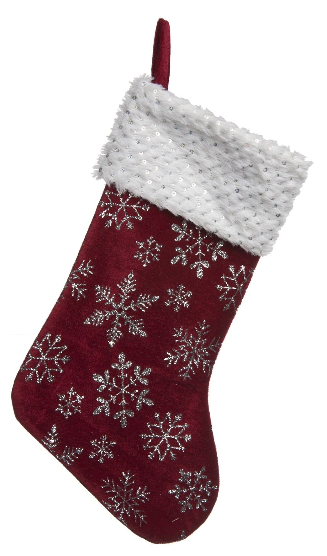 Christmas Burgundy Stocking