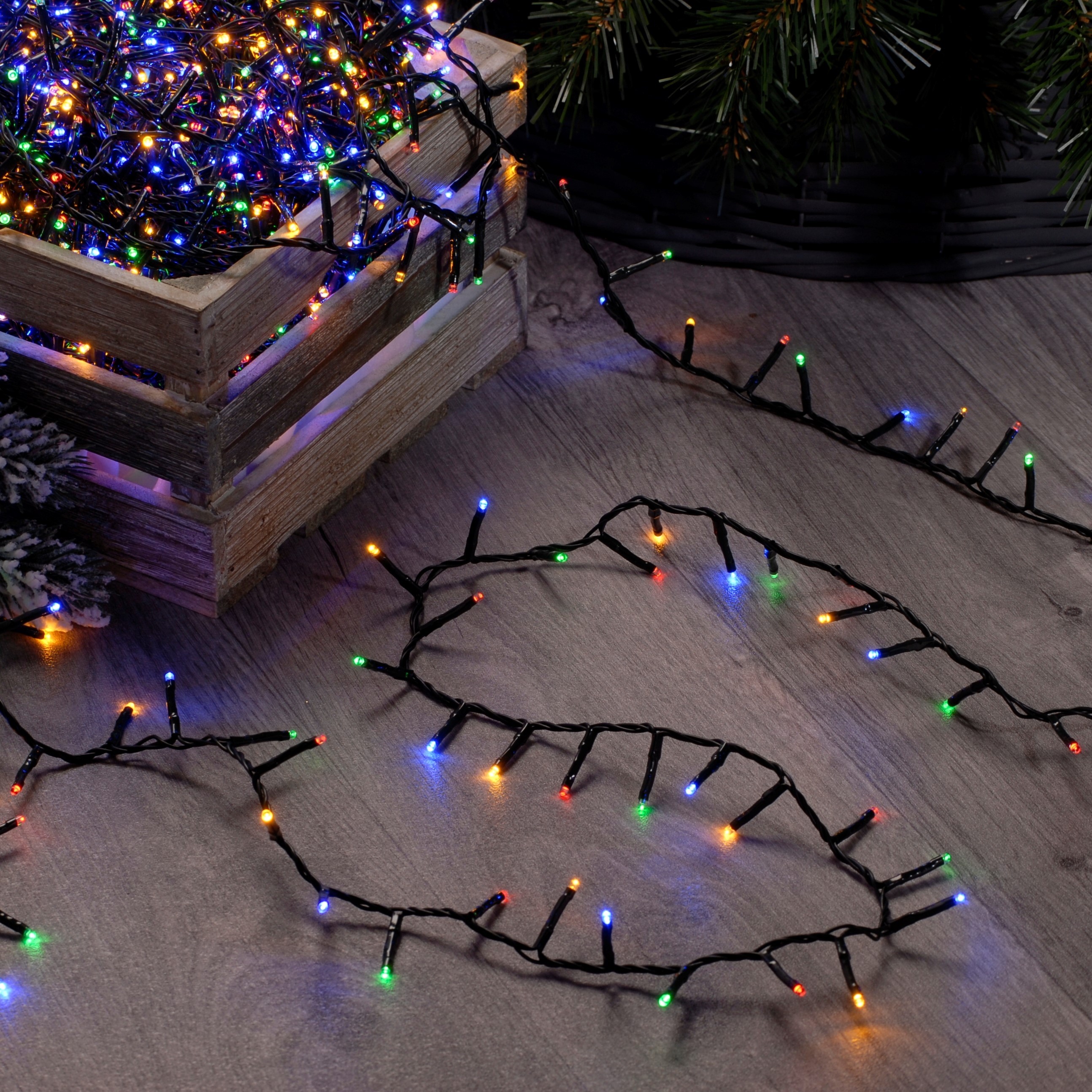 Christmas Tree String Lights - 760 Multicoloured LED Fairy Lights