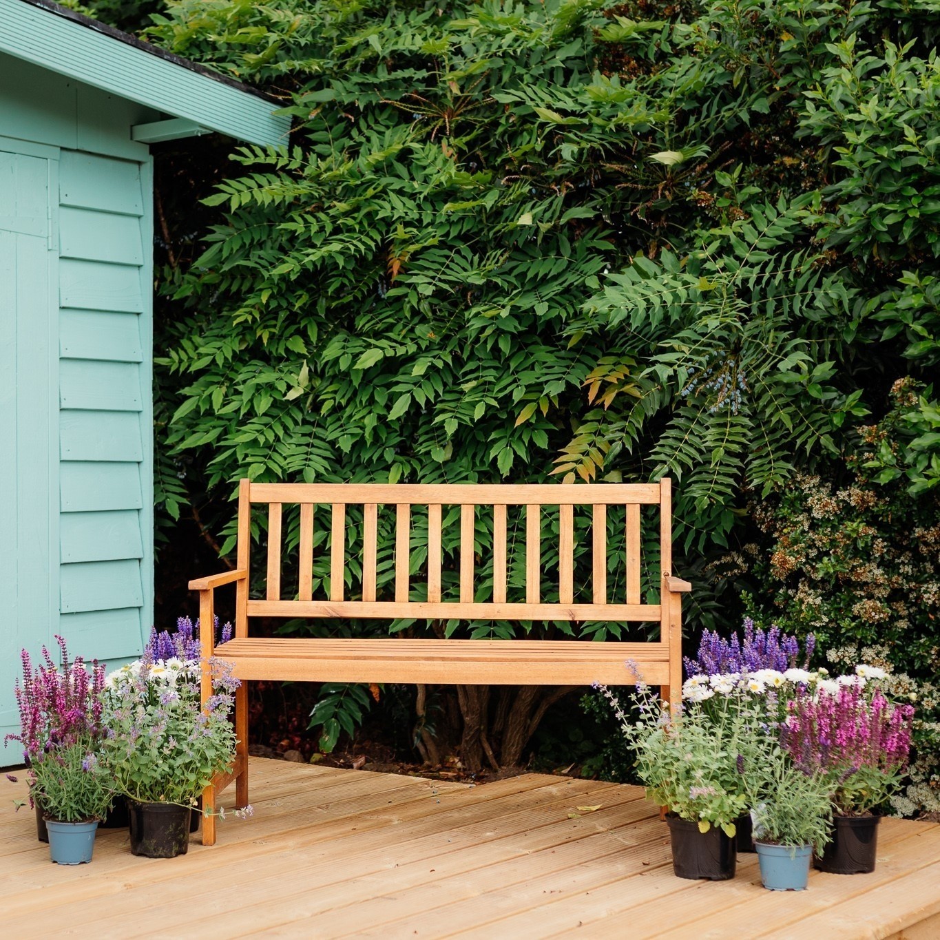 Two Seater Acacia Hardwood Garden Bench