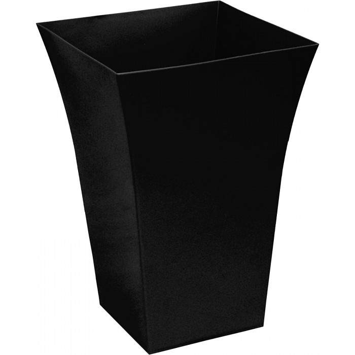 Large High Fluted Black Milano Planter