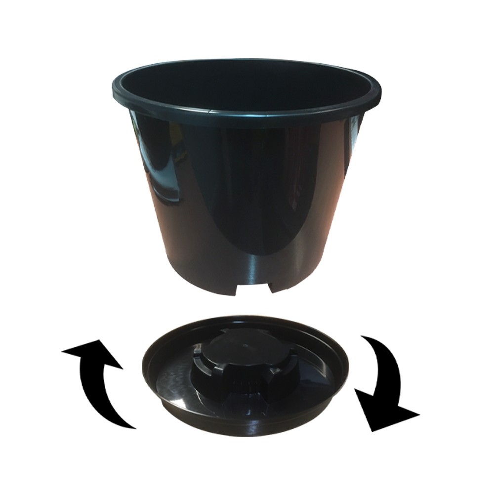 Twist 'N' Lock Grow Pot - Large 15 litre Container Pot with Saucer ...