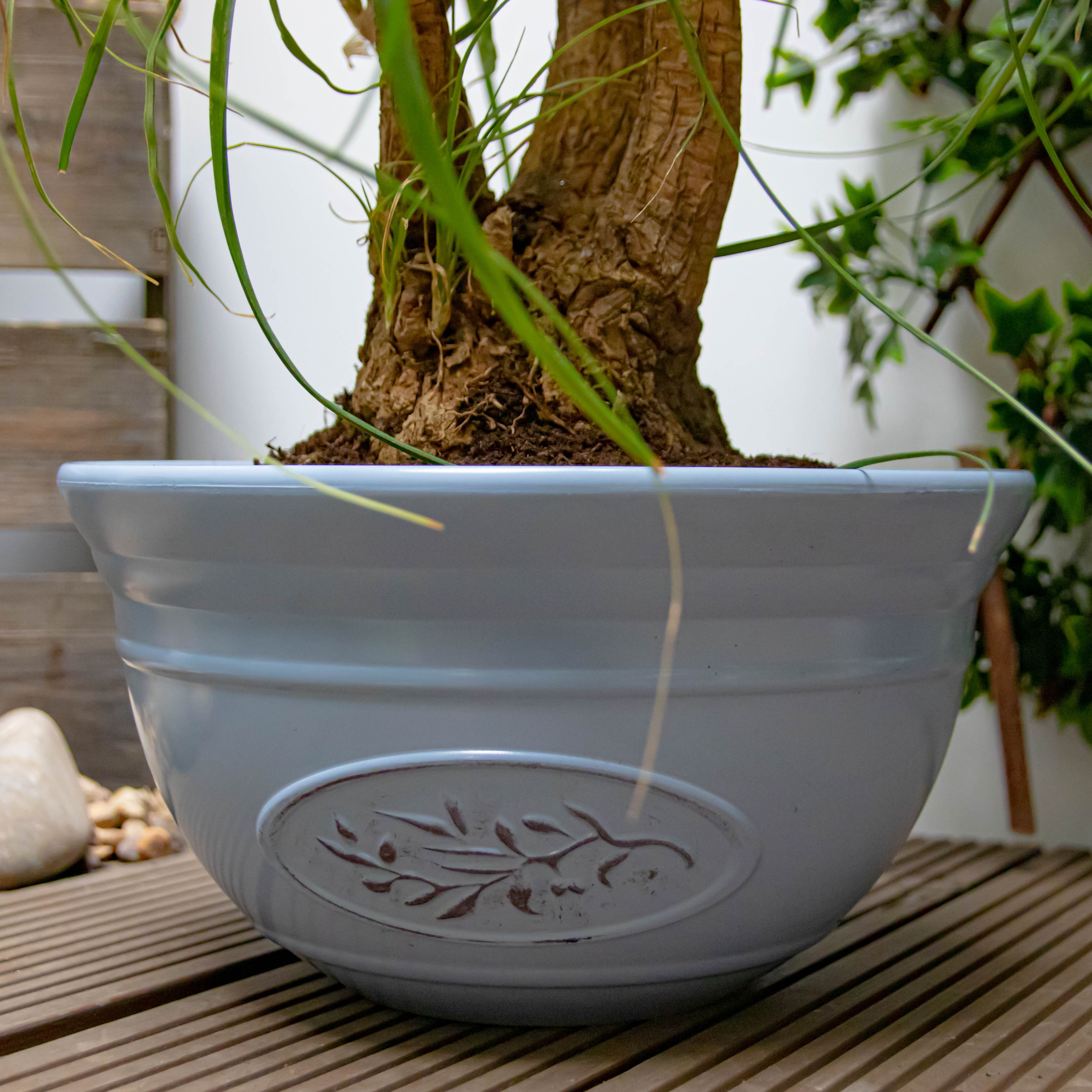Blue Olive Bowl Planter (30cm)