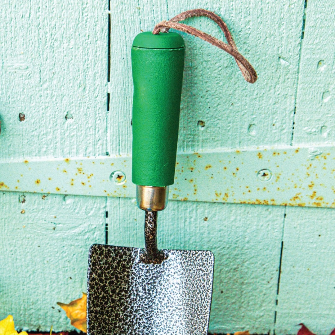Green & Grey Carbon Steel Garden Hand Trowel